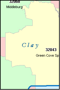 Clay County Florida Map