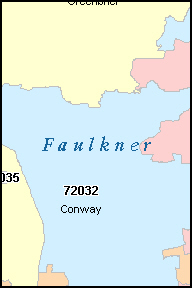 Conway Arkansas Zip Code Map - Map