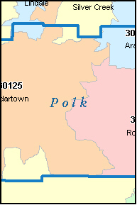 Polk County Zip Code Map