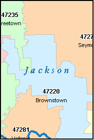 Jackson County Missouri Digital Zip Code Map