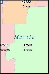 Martin County Zip Code Map - United States Map