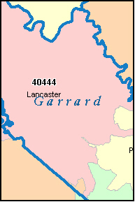 GARRARD County, Kentucky Digital ZIP Code Map