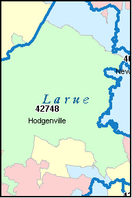 Larue County Map With Cities