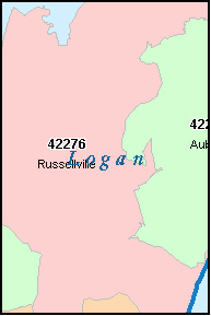 Logan County Illinois Digital Zip Code Map - Bank2home.com