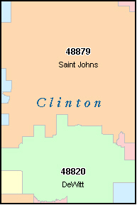 Clinton Township Zip Code Map - Map
