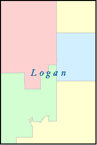 Logan County Illinois Digital Zip Code Map - Bank2home.com