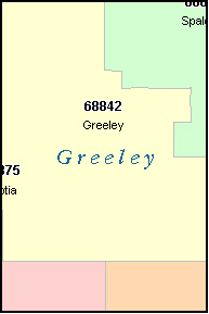 Greeley Co Zip Code Map - Map