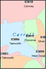 New Hampshire Zip Code Map - Map