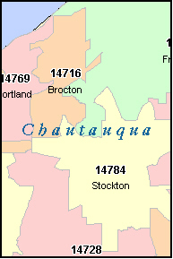 JAMESTOWN New York, NY ZIP Code Map Downloads
