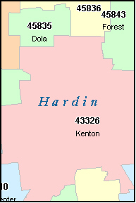 1879 Hardin County Ohio Map Legend - Map