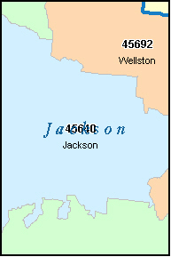 Jackson County Missouri Digital Zip Code Map