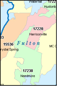Fulton County Zip Code Map - Map