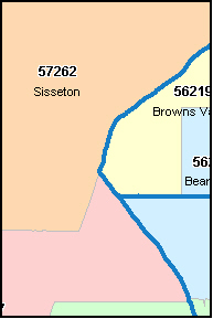 South Dakota Zip Code Map - Map