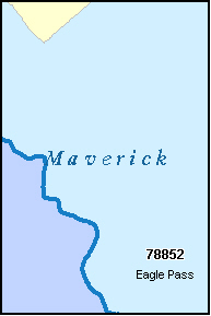 Maverick County Texas Digital Zip Code Map - Bank2home.com