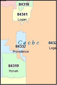 Utah County Zip Code Map