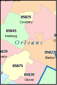 COVENTRY Vermont, VT ZIP Code Map Downloads