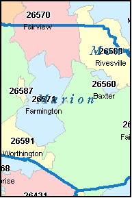 Marion County Zip Code Map Printable Marion County, OR Wall Map